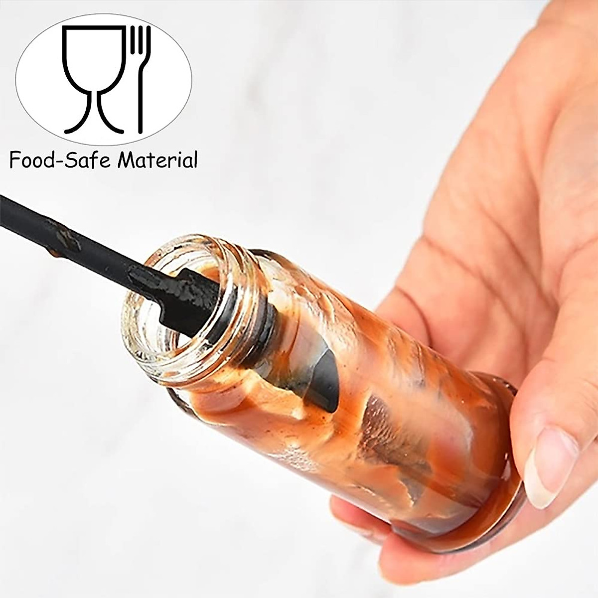 Metulip Last Drop Mini Spatula Set 8 PCS Silicone Tiny Makeup Spatulas for Skinny Openings Bottles Cosmetics Lotion Resin Beauty Spatulas Thin Jar Spatula for Kitchen