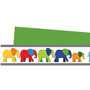 Carson Dellosa Parade of Elephants Straight Borders (108205)