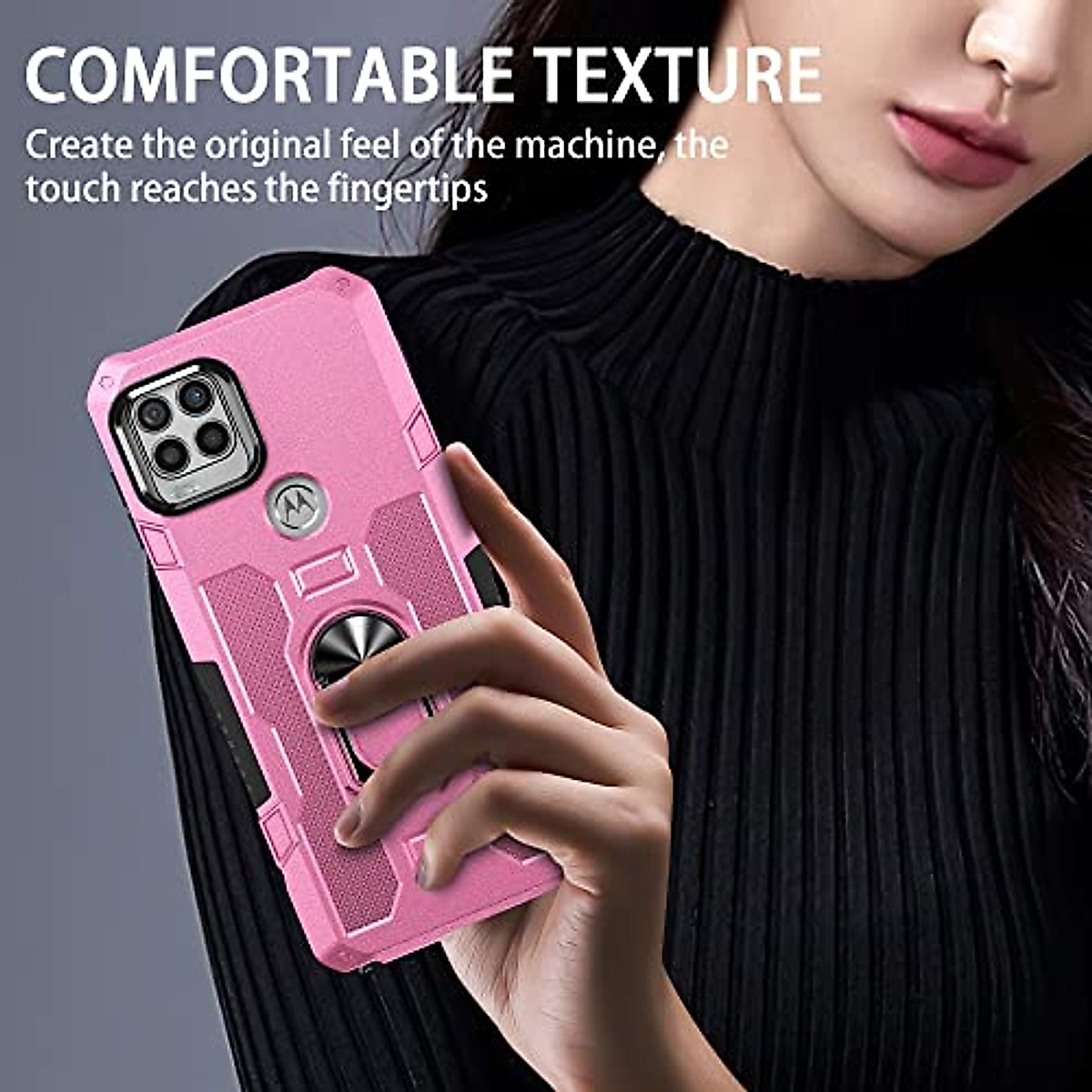 Mobile Phone Case Bag Full Protective Case for Infinix Smart5 Case,Heavy Duty Hybrid Shockproof Protective Case with [360° Rotatable Kickstand] TPU Bumper Drop Protective Covers Back Cover Case