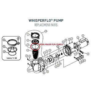 Pool Ruler 350013 Pentair Pump Lid O-Ring 2 Pack + Lubricant - IntelliFlo, WhisperFlo, More