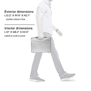 AOOCY Small Hard Carrying Case with Pluck Foam Interior for Pistol, GoPro,Microphone, Camera, and More - Outer Size 12.2 x 10 x 2.7 Inches, Black