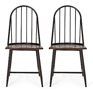 Christopher Knight Home Gessling Dining Chair Sets, Dark Brown + Black + Espresso