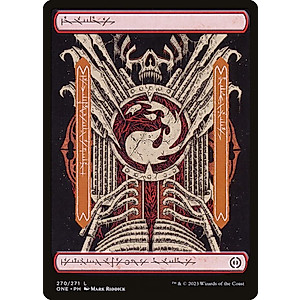 Magic: the Gathering - Mountain (270) - Full Art - Phyrexian - Phyrexia: All Will Be One