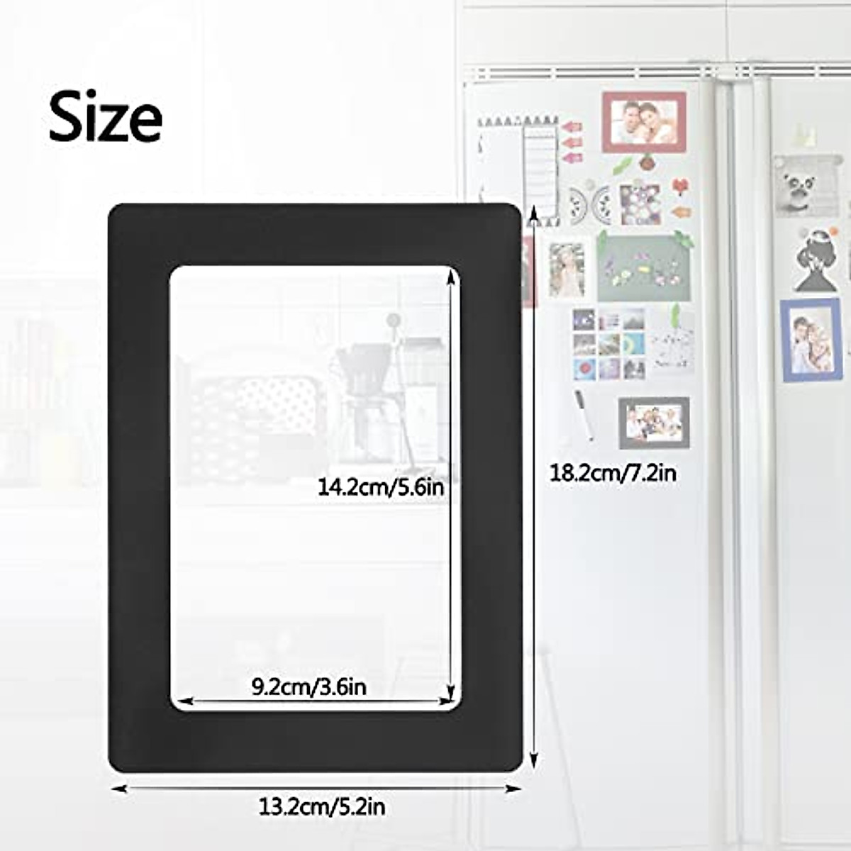 FYY Picture Frame 4x6, 5 Pack Magnetic Photo Frames for Refrigerator, Magnetic Picture Frames suitable for Fridge, Dishwasher, Locker and Office Cabinet, Horizontally or Vertically