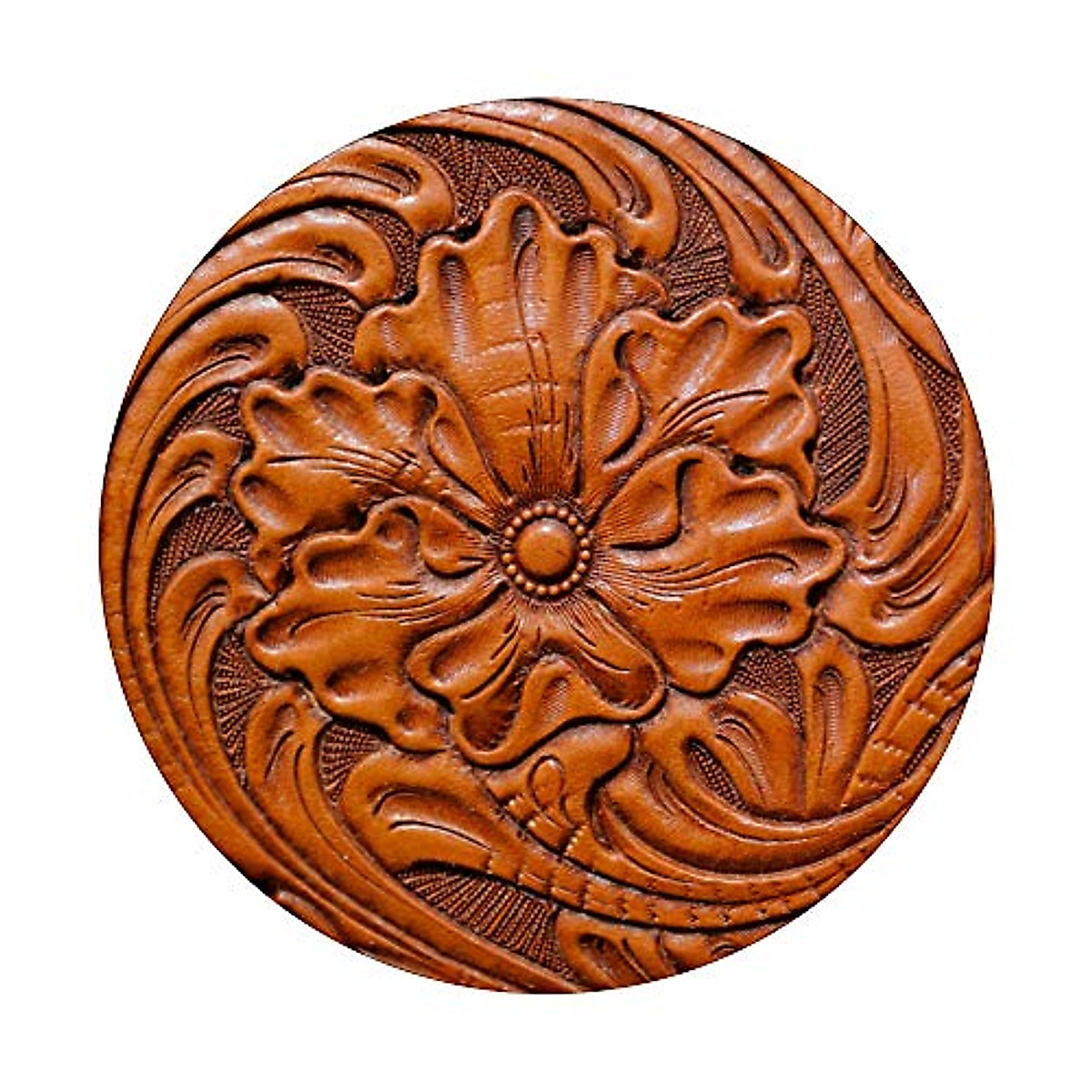 Flower Art Horse Saddle Orange Look Of Leather Artful Design PopSockets PopGrip: Swappable Grip for Phones & Tablets