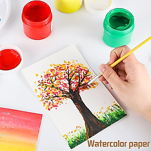 120 Sheets Watercolor Paper Bulk, 140 lb/300 GSM Cold Press Paper White Water Color Paper for Kids Child Students Adults Artists Drawing Valentine Gift Cards(5 x 7 Inch)