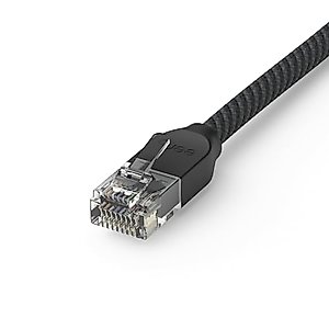 Amazon eero CAT6a Ethernet cable - Supports 10 gigabit+ speeds, 6 inch, 1-pack, Titanium Black