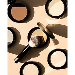 Glo Skin Beauty Pressed Base Powder Foundation Makeup (Natural Medium) - Flawless Coverage for a Radiant Natural, Second-Skin Finish