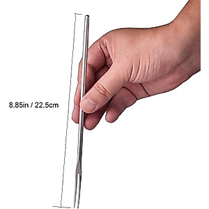 IMEEA Pickle Forks Cocktail Forks SUS304 Stainless Steel Olive Fork Long Handle 8.85-inch Fruit Forks, Set of 4