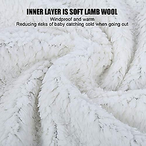 Baby Windproof Stroller Blanket Multifunctional Infant Rainproof Blanket Pram Stroller Polyster Warm Cover for Newborn Baby(85 * 64cm-Tropical)