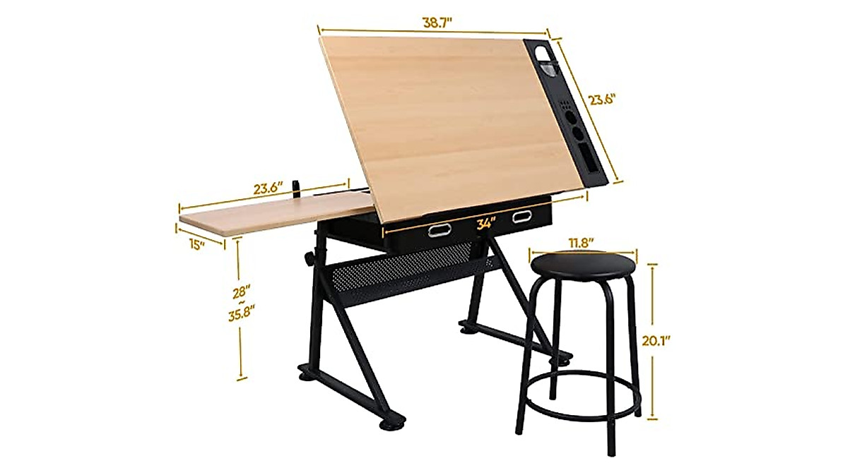 Smartxchoices Drafting Table: Adjustable & Sturdy Design