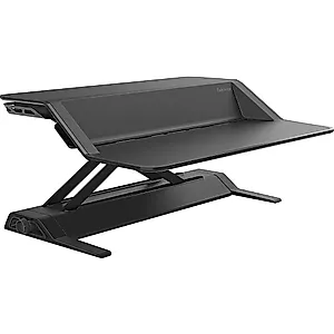 Fellowes Lotus Sit-Stand Workstation Desk, Adjustable, Pre-Assembled, Black
