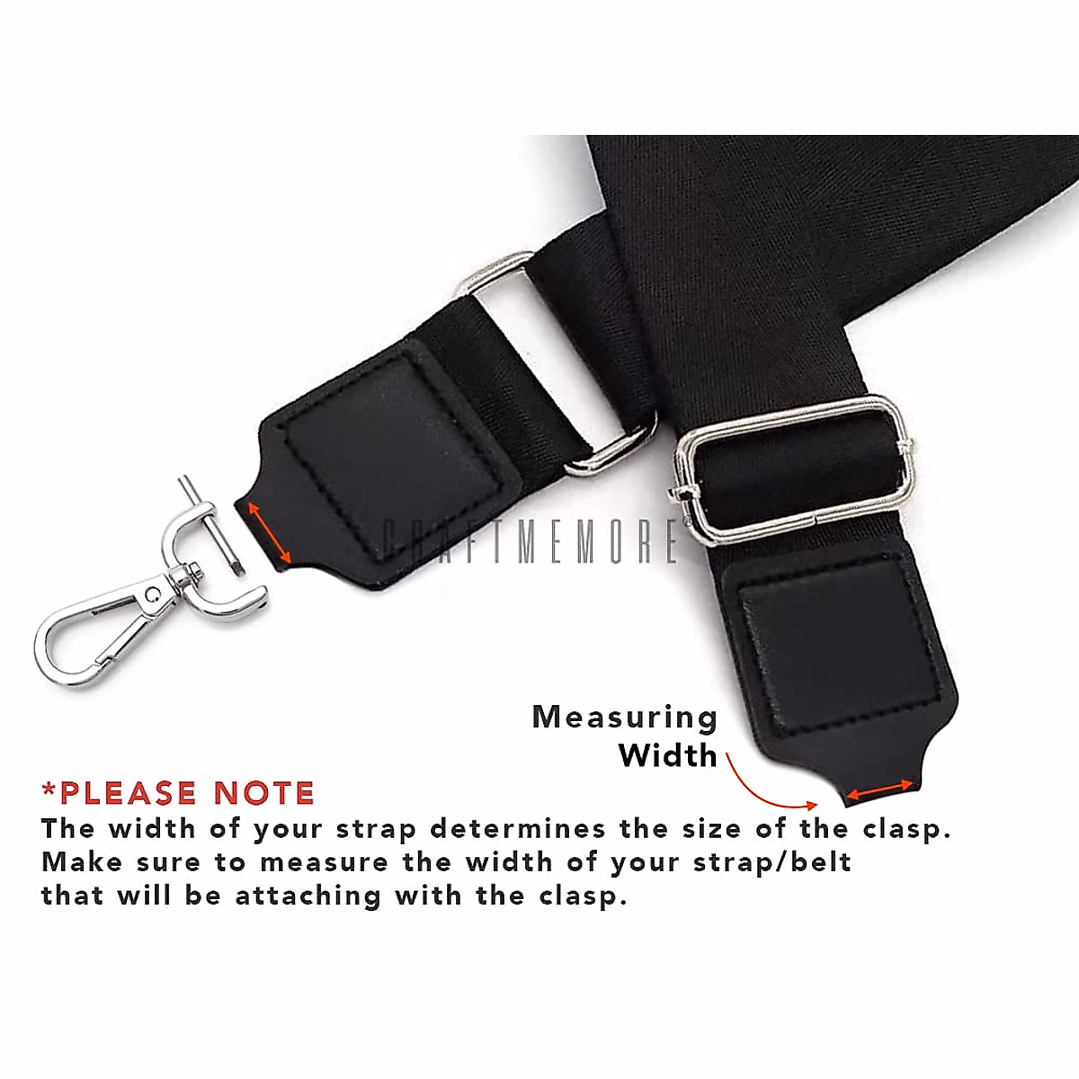 CRAFTMEMORE 2pcs Detachable Snap Hook Swivel Clasp w/Screw Bar VT493 Bag Strap Hardware Replacement (1 Inch, Brushed Brass)