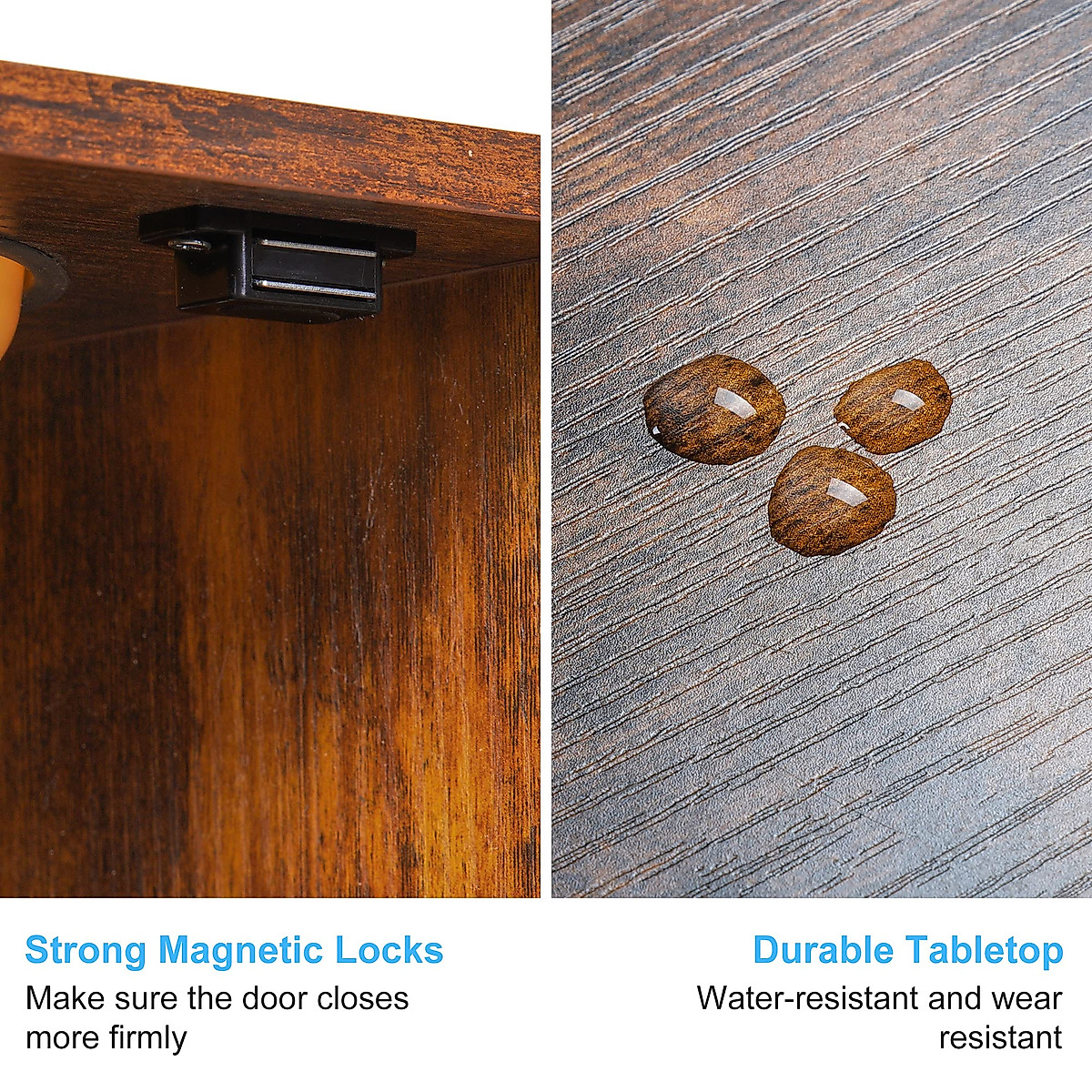 Hey-brother Cat Tree with Litter Box Enclosure, All-in-one Cat Tower for Indoor Cats with Large Hammock, Bed, Food Station, Scratching Posts, Modern Style Pet Furniture, Rustic Brown MPJ100SR