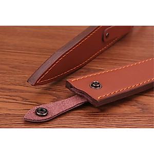 Aibote Leather Scabbard Fish Filet Sashimi Knife Sheath With Belt Loop Case Hunting Holster Chef Knives Holder Sheaths Bag Pocket for Double Edge Knives Fruit Knives(8inch)