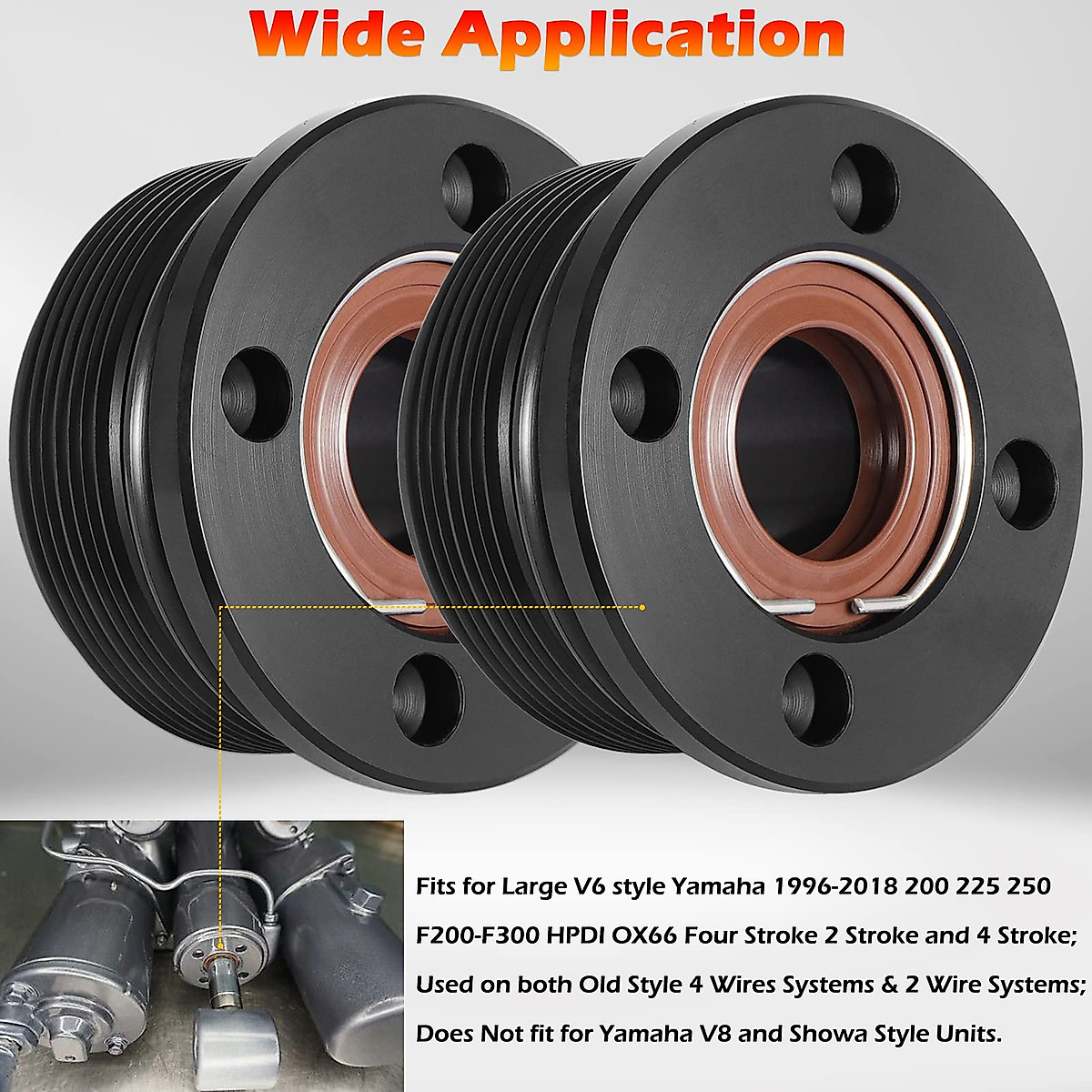 Trim Cap Cylinder with Seals 61A-43821-00-00 FSM040, Fits for Yamaha 200-225-250-300 HP (2-Pieces)