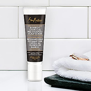 SheaMoisture African Black Soap Bamboo Charcoal Pre-Shampoo Scalp Scrub, 4 Fl Oz