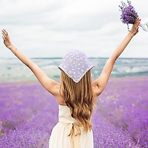 Kinlop 8 Pcs Floral Hair Bandanas Headband Triangle Boho Hair Scarf Headband Floral Printed Chiffon Head Kerchief Floral Hair Kerchief for Women Hair Scarves Accessories(Novel Style)