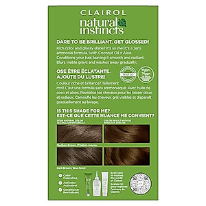 Clairol Natural Instincts Demi-Permanent Hair Dye, 5G Medium Golden Brown Hair Color, Pack of 1