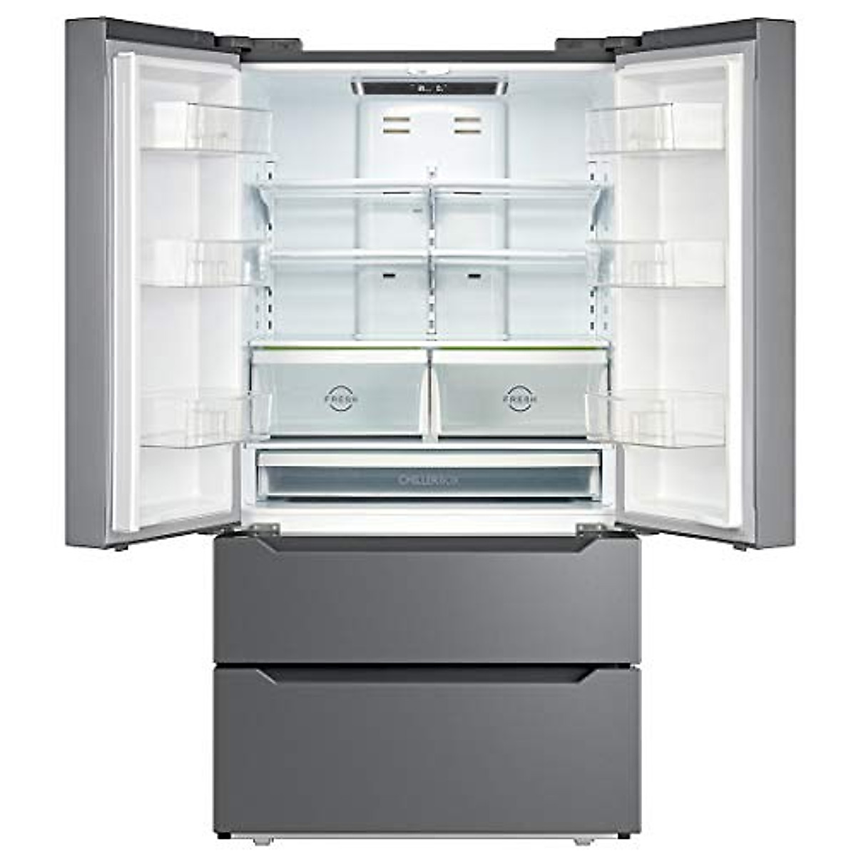 Smad 36" French Door Refrigerator 22.5 Cu.Ft, Refrigerator with ice maker, Counterdepth Refrigerator Bottom Freezer, Automatic Defrost, Humidity Controlled, fingerprint-proof stainless steel
