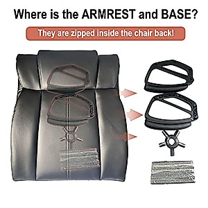 Executive Office Chair, Ergonomic Home Office Desk Chair with Wheels, Thicken Armrest and Lumbar Support, Upholstered Leather Computer Chair with Tilt Function, Black Task Chair