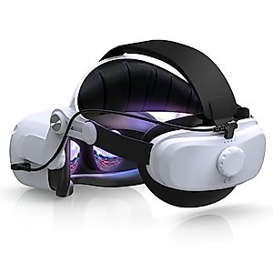 YOGES Head Strap with Battery Compatible for Oculus Quest 2, Rechargeable 5000mAh Headstrap for Enhanced Comfort and Playtime in VR, Immersion VR Accessories Compatible with Meta Quest 2