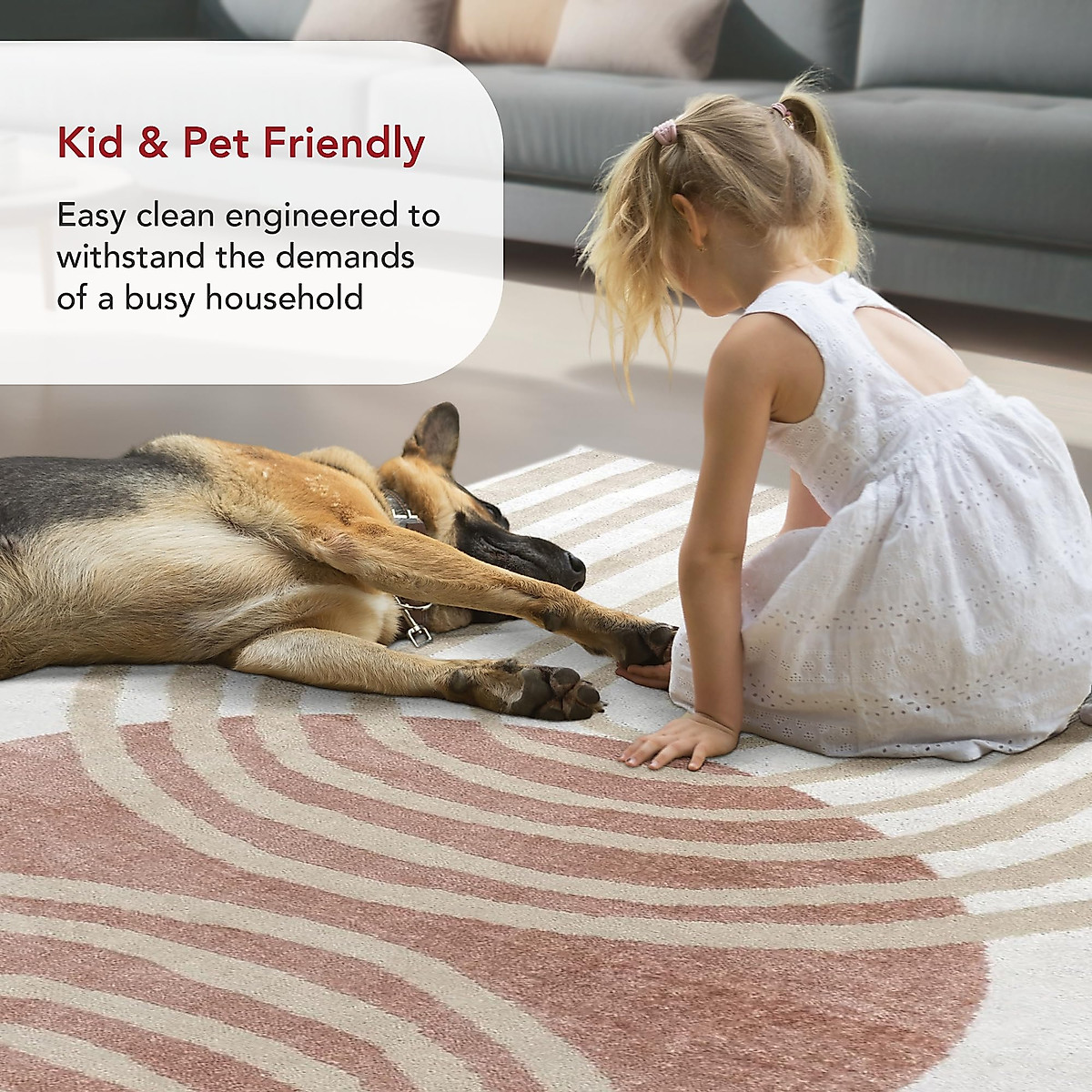 nuLOOM Shandra Abstract 3x5 Accent Rug for Living Room Bedroom Dining Room Entryway Kitchen, Blush/Ivory