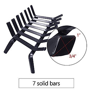 Amagabeli Firewood Rack with Cover Outdoor Black 8ft Bundle Amagabeli Fireplace Log Grate 24 inchBlack24in