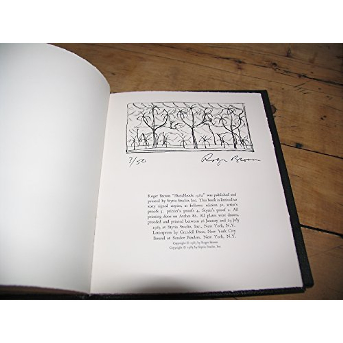 Roger Brown Sketchbook 1982 Signed