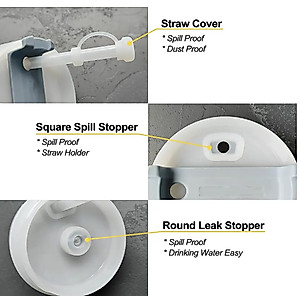 Tumbler Spill-Proof Straw Cover, Silicone 3 Piece Kit, Compatable with Stanley Tumblers