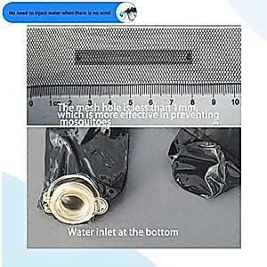 Tiimmgaal Mosquito Neting for 14FT Double-Sided Patio Umbrella Sunbrella Neting Double Zipper Water Pipe Bottom Used and for Patio Gazebo pop up canopy10x10 interchangeable (Black)