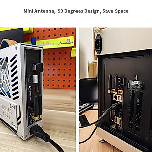 CORONIR Mini WiFi Antenna, 2.4GHz MIMO RP-SMA Male Right Angle connectors for WiFi FPV USB Adapter Computer PCIe Card, Wireless Back Up Camera WiFi Router 4Pack