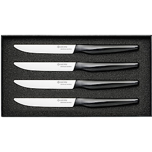Kyocera 4-piece Ceramic Steak Knife Set, 4.5" Black/White