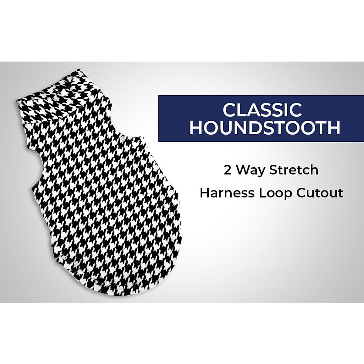 Classic Houndstooth Dog Fleece Coat, Winter Dog Coat, Dog Fleece Jacket, Winter Dog Clothes, Fits Dogs XS to 5XL (S 7-10 lbs)