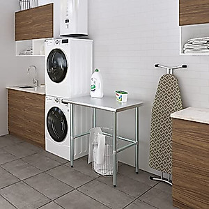 AmGood Stainless Steel Work Table Open Base | NSF Kitchen Island Food Prep | Laundry Garage Utility Bench (36" Long X 24" Deep)