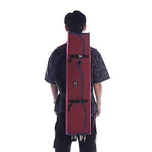 Camping Brothers Camping Chair with Shade Canopy - Outdoor Folding Patio Chair - Includes Retractable Sun Shade, Cup Holder, Side Pockets (Maroon)