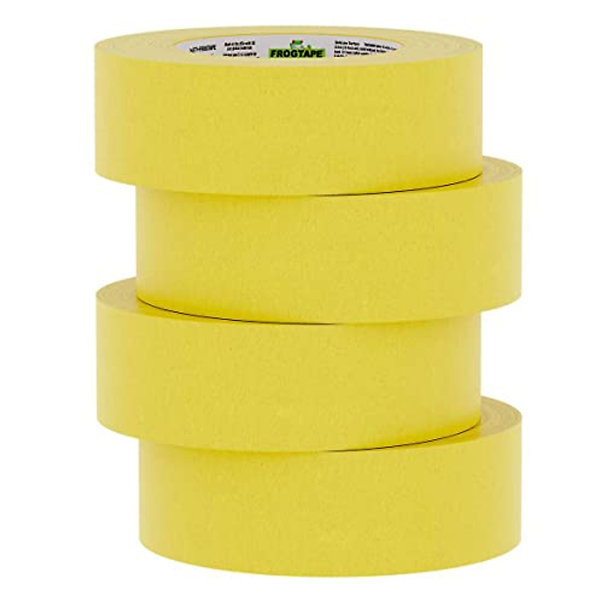 FrogTape Delicate Surface Painter's Tape With PaintBlock, 1.41 Inch x 60 Yards, 4-Pack, Yellow (240662)