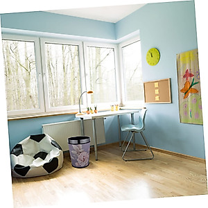 VILLCASE Garbage Can Trash Can Bedroom Wastebasket Trash Container Vintage Trash Can Rustic Trash Can Stainless Steel Trash Can Bathroom Trashcan Pp Purple Basketball Office Round