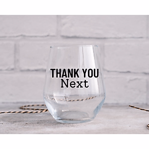 Thank You Next Stemless Wine Glass, Divorce Party Gift, Divorce Wine Glass, Funny Wine Glass - 21oz