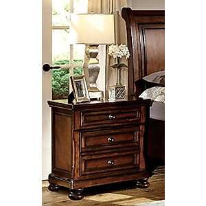 Homelegance Cumberland 2-Drawer Nightstand, Cherry