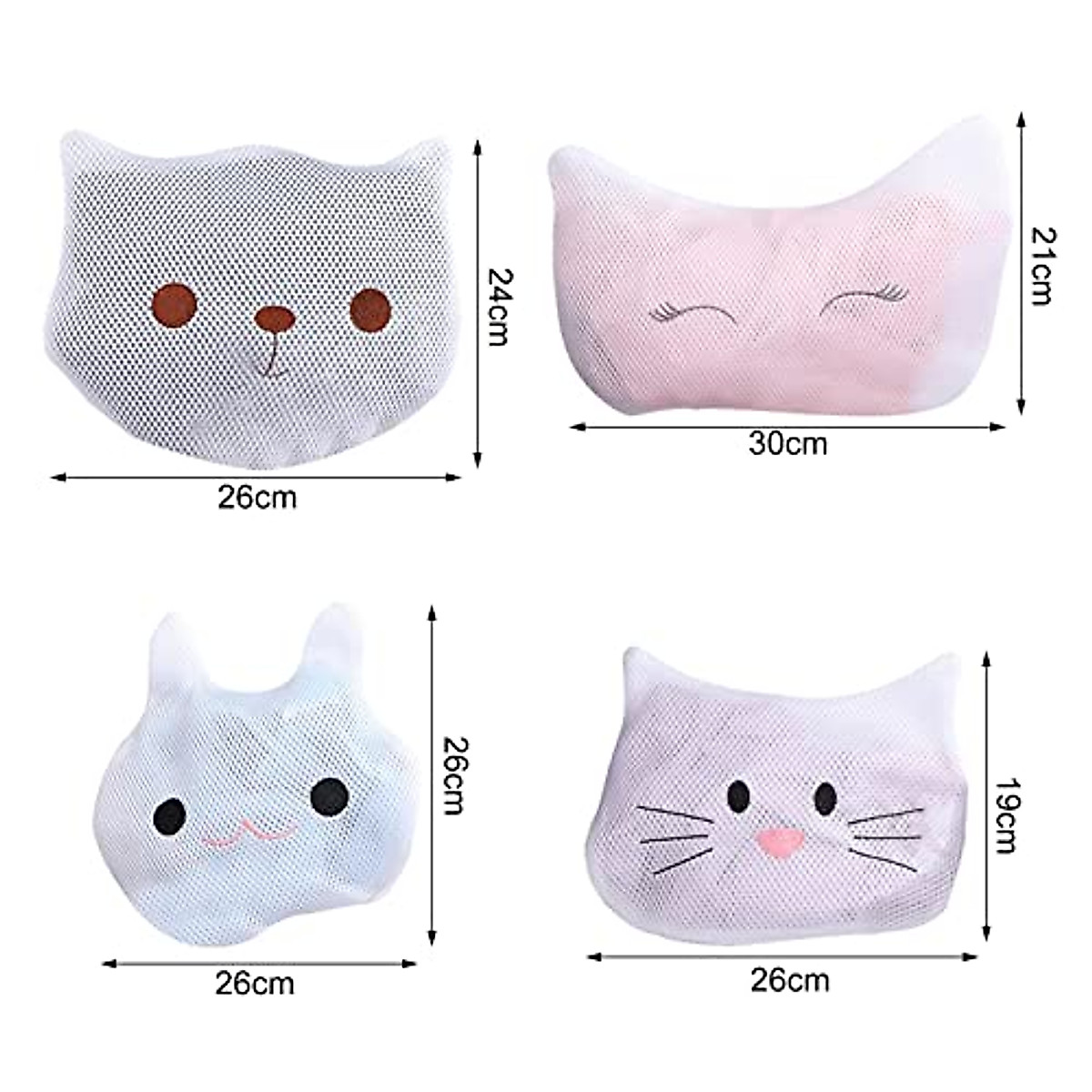 usfuzhongfu-US Storage Holder, Laundry Washing Bag Fine Mesh Wear-resistant Thickened Cartoon Animal Hosiery Stocking Polyester Travel Laundry Bag for Home