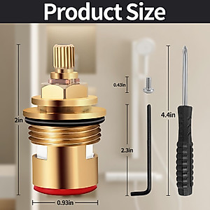 147210 Shower Cartridge Replacement Volume-Control Cartridge For Bathroom Faucets,Compatible With 3/4" Exact Temp Valve System.Brass Construction