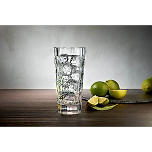 Nude Hemingway Set of 4, Crystal Highball Glasses 10.5 oz, | Lead-Free|, Cocktail Tumblers, Beer, Water, Juice, Iced Tea, Juice Glassware for Home