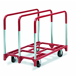Raymond 3850 Steel Panel Mover with 3 Standard Upright and 5" x 2" Phenolic Casters, 2400 lbs Capacity, 41" Length x 32" Width x 9" Height
