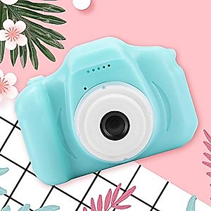 Kadimendium Digital Camera, DIY Photos Kid Camera Cartoon Photo Comfortable Camera Mini Camera for Children Toy(Green)
