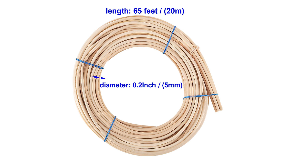 KOHAND 2 Pack Round Reed Spline for Craft and Furniture Repair