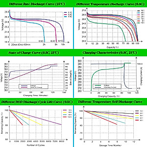 LOSSIGY 24V100Ah LiFePO4 Deep Cycle RV Lithium Iron Phosphate Rechargeable Battery Built-in 100A 2000~5000 cycles 2560Wh BMS Low Self-Discharge Safer Widely Used In Solar&Wind, Marine, Emergency,Off-Grid