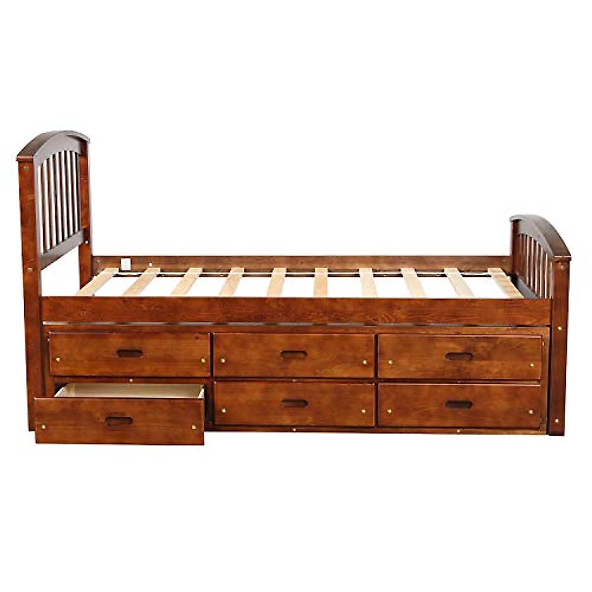Merax Orisfur. Twin Size Platform Storage Bed Solid Wood Bed with 6 Drawers