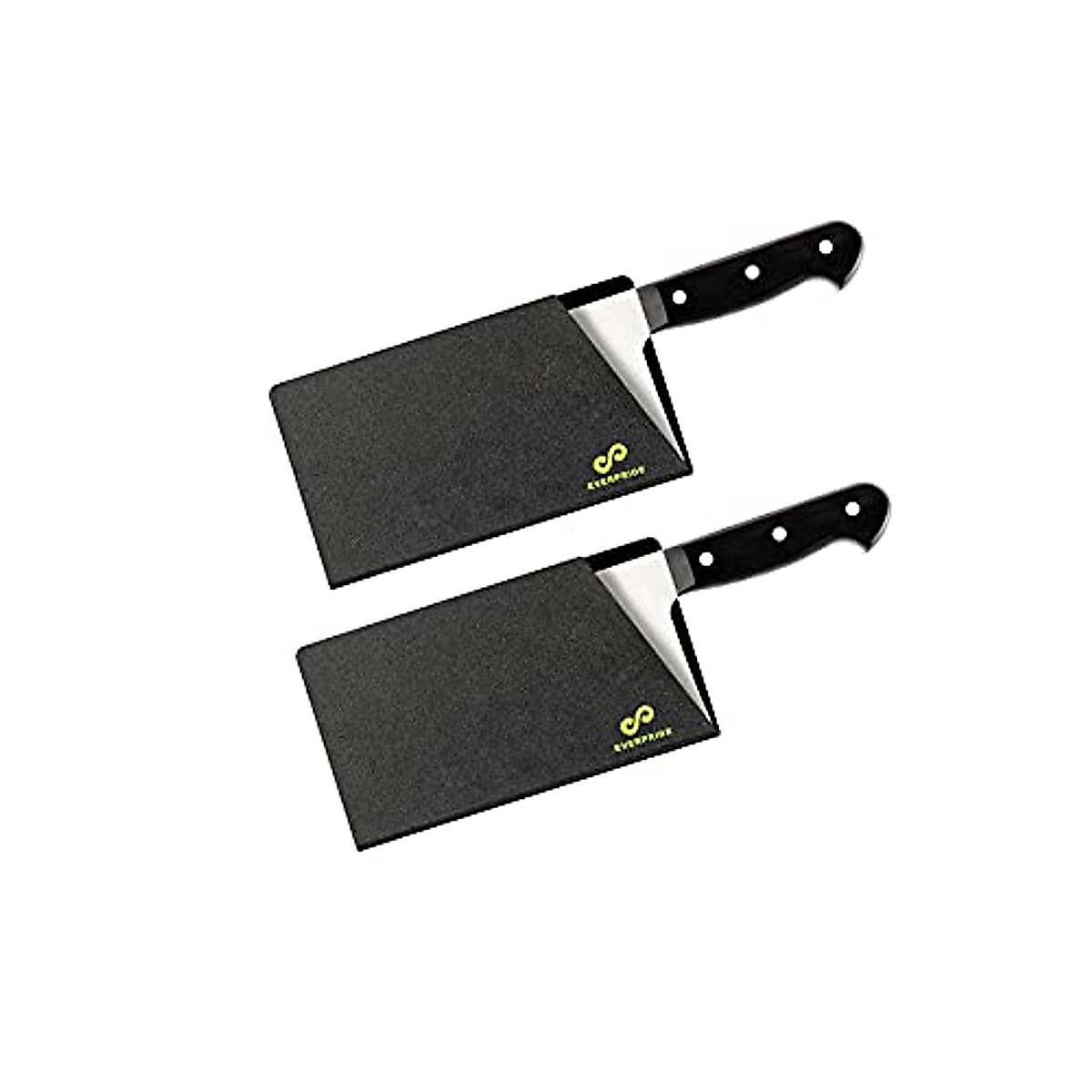 EVERPRIDE Butcher Chef Knife Edge Guards (2-Piece Set) Wide Knives Blade Edge Protectors - Meat Cleaver Knife Sheath Set - BPA-Free Chef Knife Covers Fits Blades Up To 8” x 4” – Knives Not Included