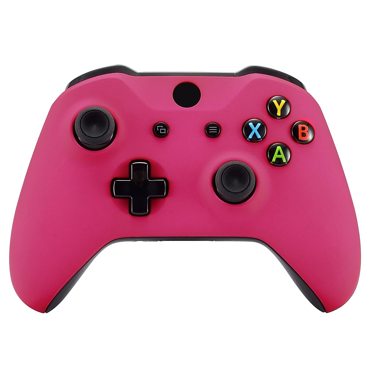 eXtremeRate Red Rose Faceplate Cover, Soft Touch Front Housing Shell Case, Comfortable Soft Grip Replacement Kit for Xbox One X & One S Controller Model 1708 - Controller NOT Included